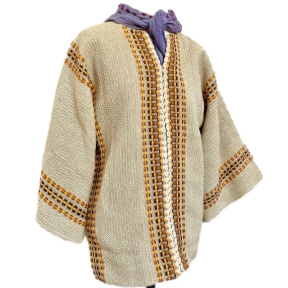 Vintage | Jackets & Coats | Vintage 7s Maria Svatina 00 Wool Handwoven ...